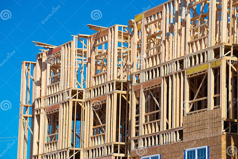 Condominium or Apartment Construction Frame Real Estate Stock Image ...