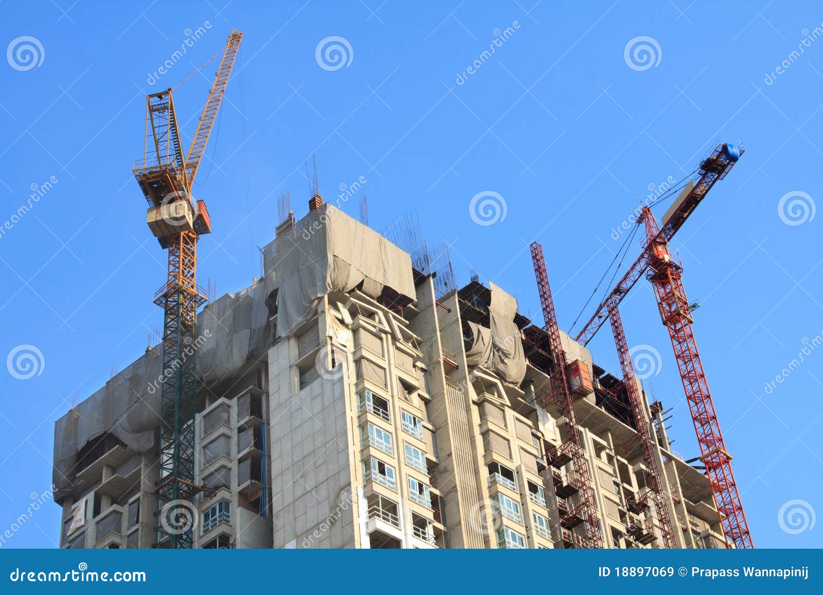 New Condominium Apartment Construction Exterior Pattern Stock ...