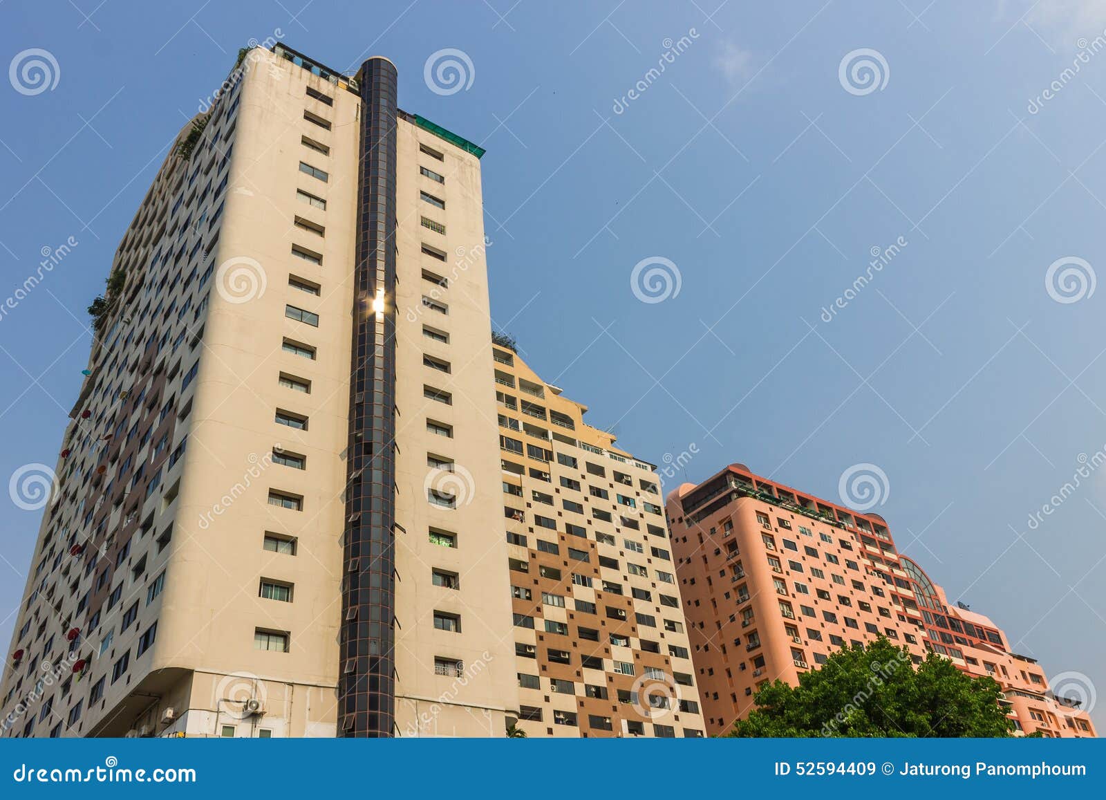 Condominium building stock image. Image of development - 52594409