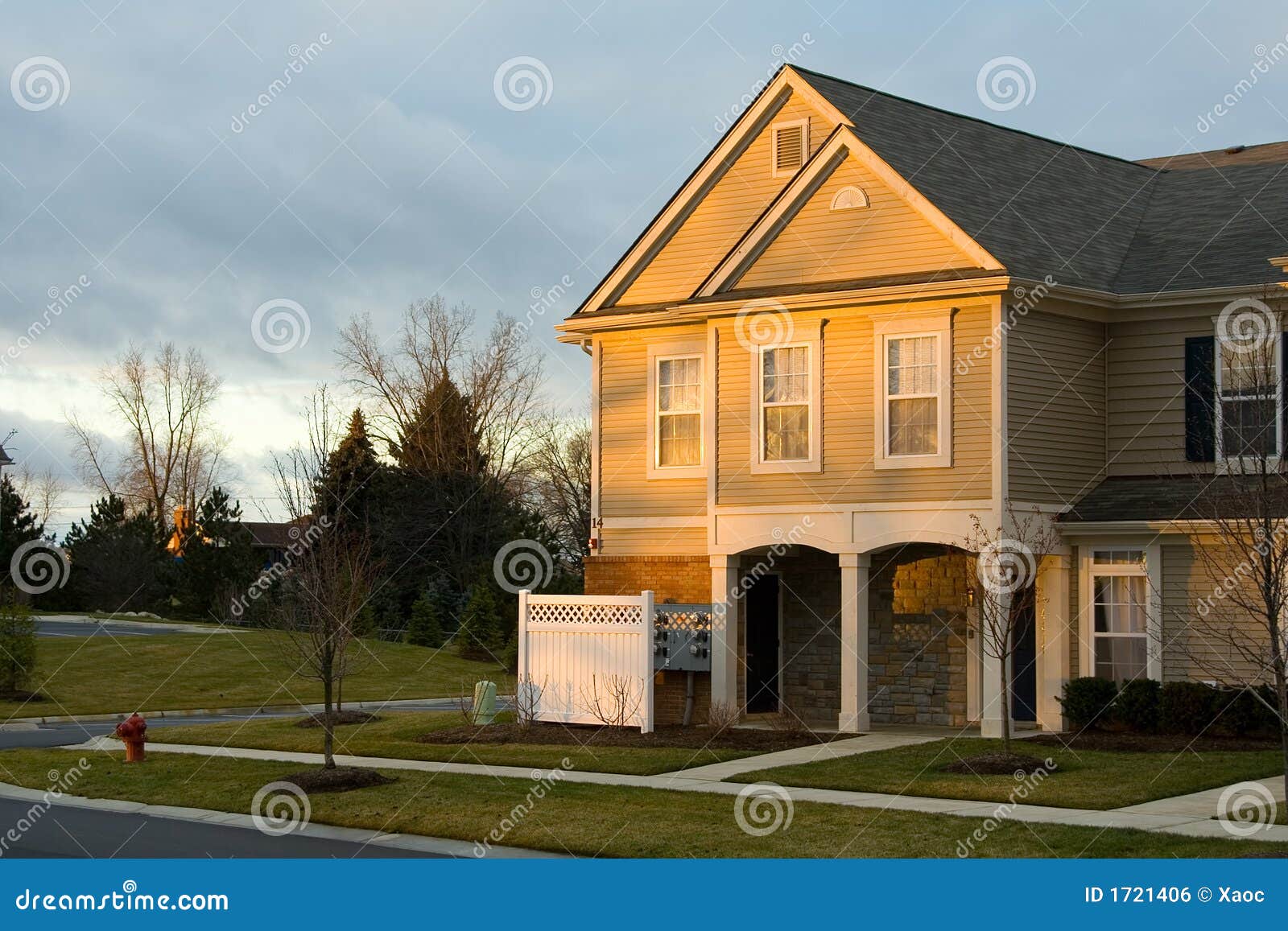 Condominium unit stock photo. Image of beige, chimney - 1721406