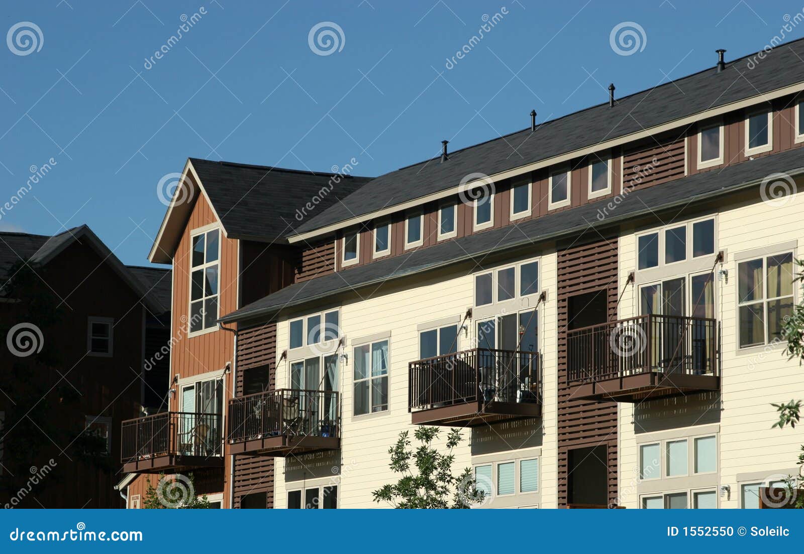 Condominiums - Apartment Buildings Stock Photo - Image of roof ...