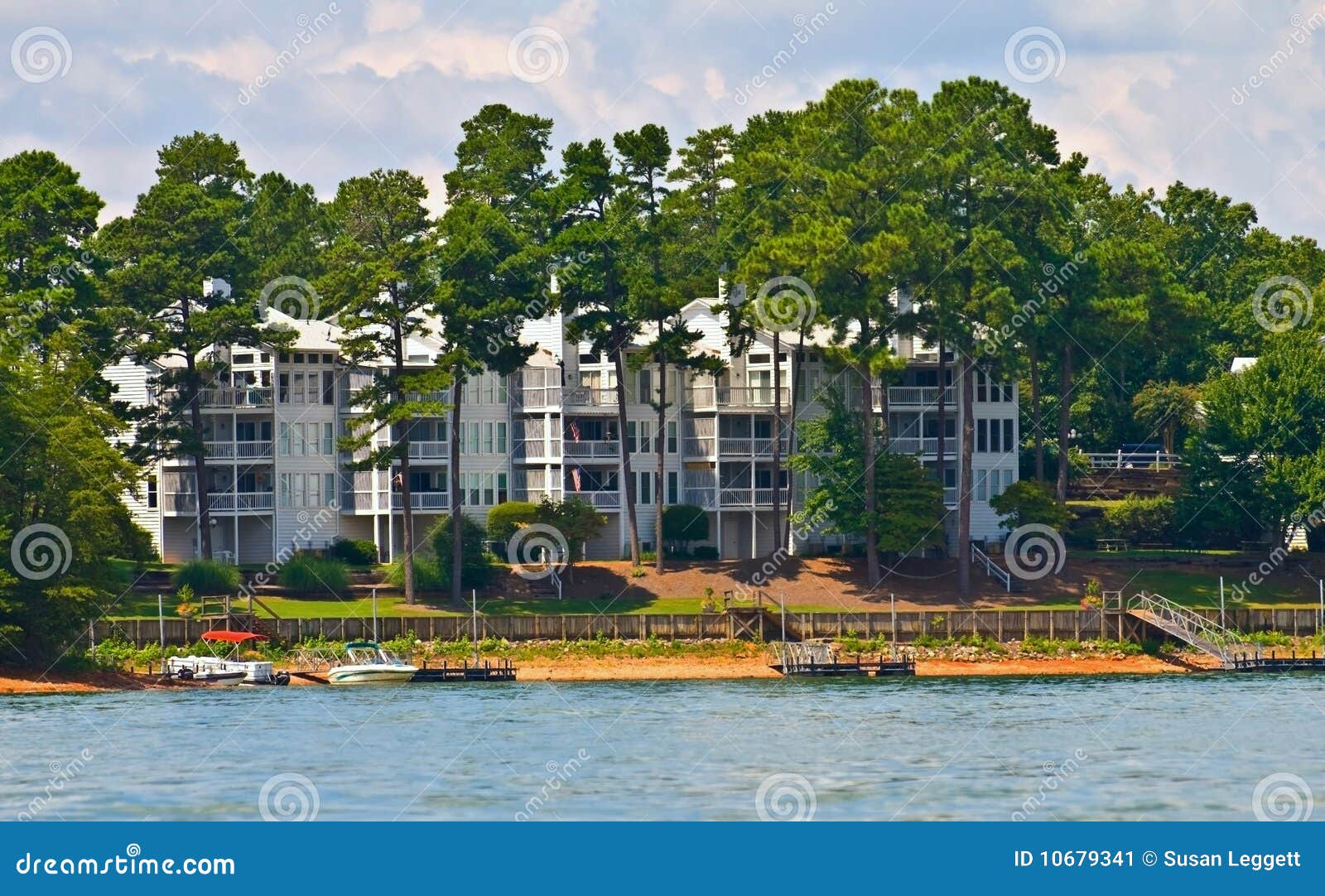 Condominiums on the Water stock image. Image of access - 10679341