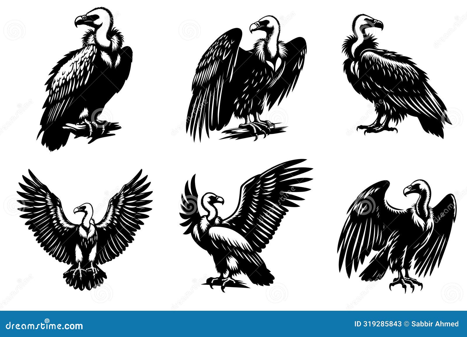 Vulture Vector Illustration Eps10 Stock Vector - Illustration of ...