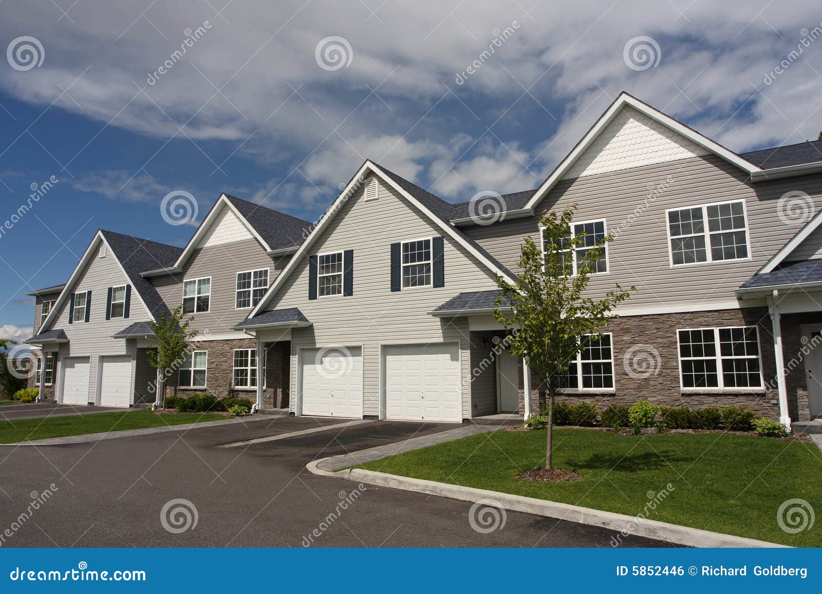 Condos stock photo. Image of erect, driveway, house, background - 5852446