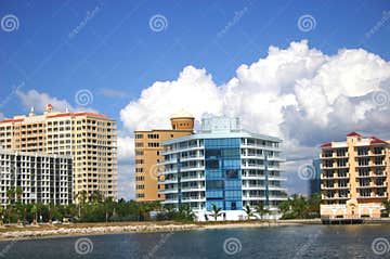 Condos by the Bay stock image. Image of vacation, blue, penthouses - 38445