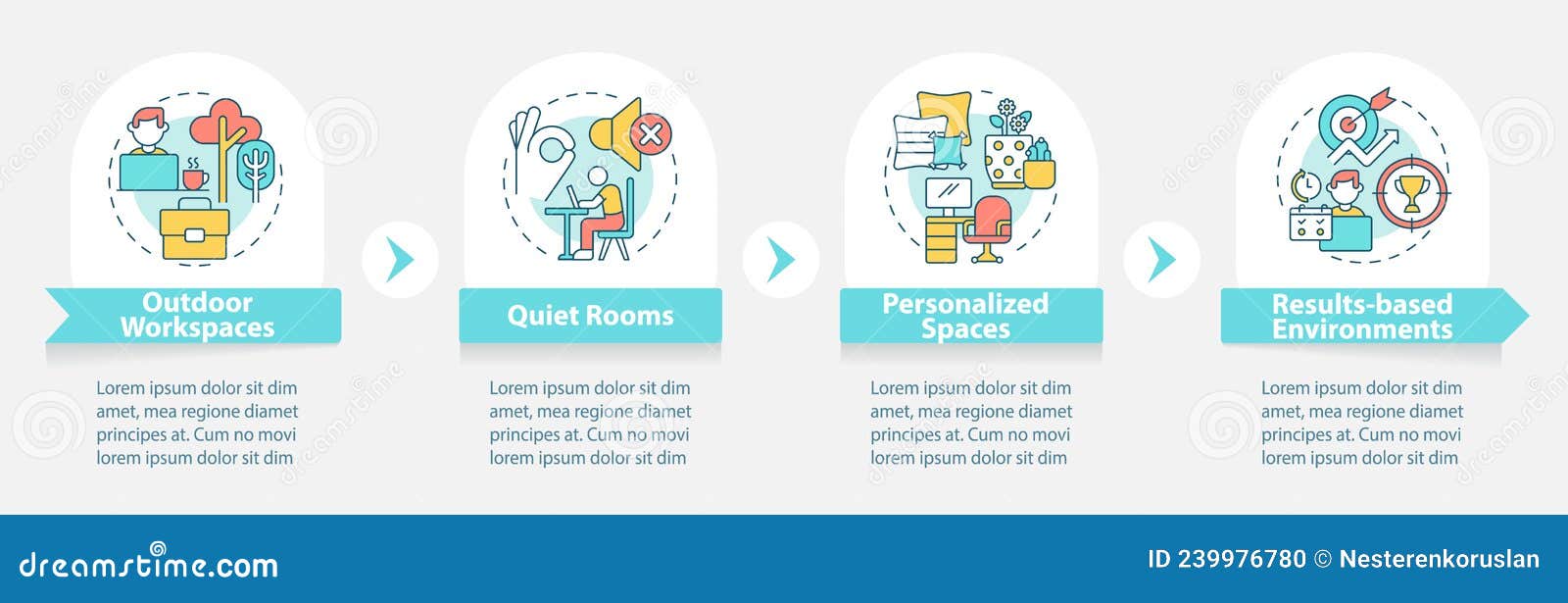 Conducive Work Environment Round Infographic Template Stock Vector ...