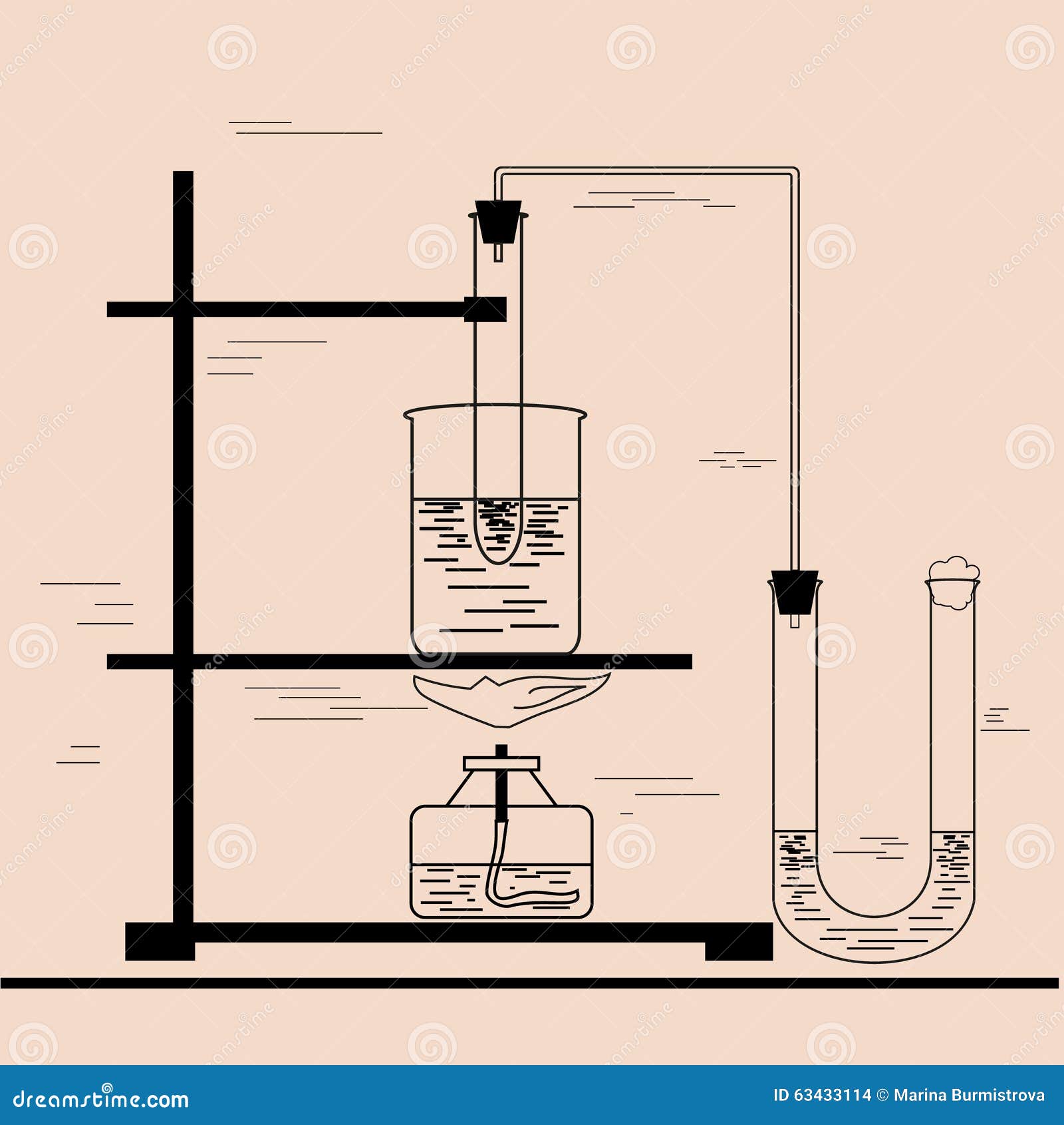 Conduct Chemical Experiments in the Laboratory Stock Vector ...