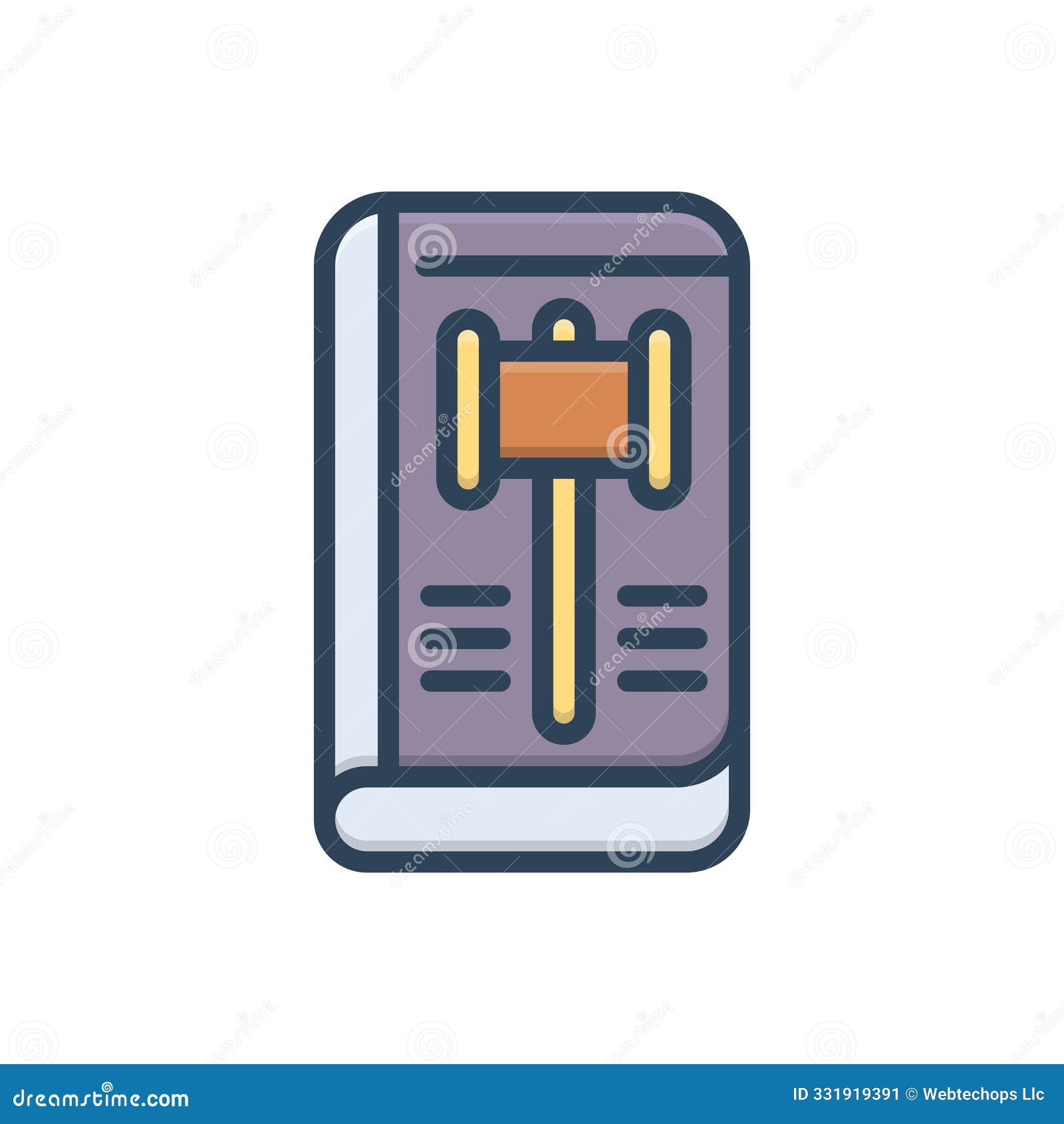 Color Illustration Icon for Conduct, Law Book and Law Stock ...