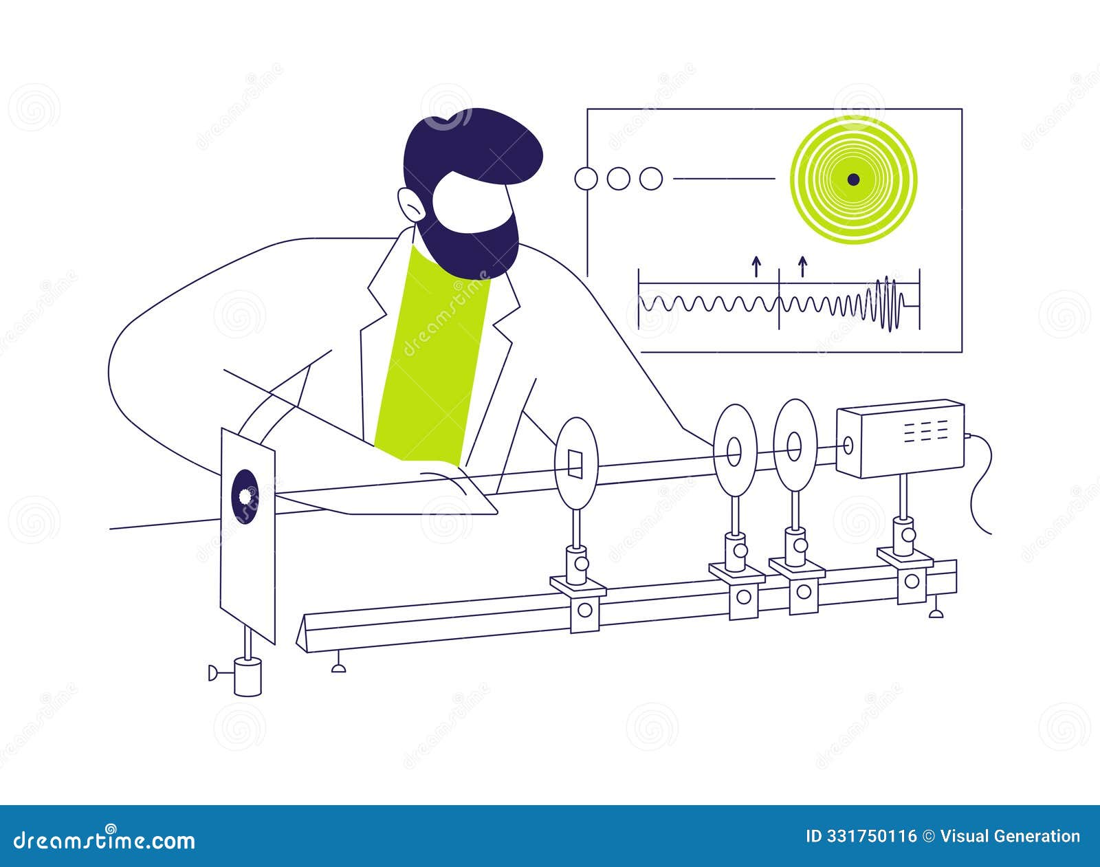 Experiment With Laser Device In Modern Laboratory Stock Photo ...