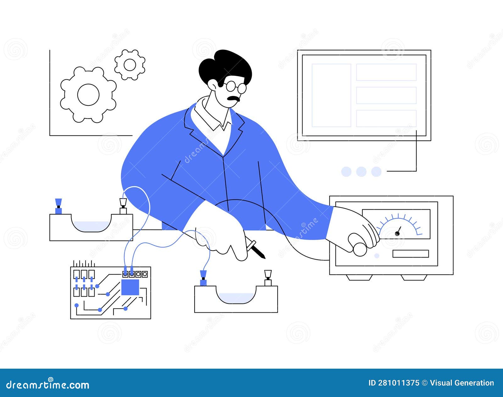 Conduct Physics Experiment Abstract Concept Vector Illustration. Stock ...