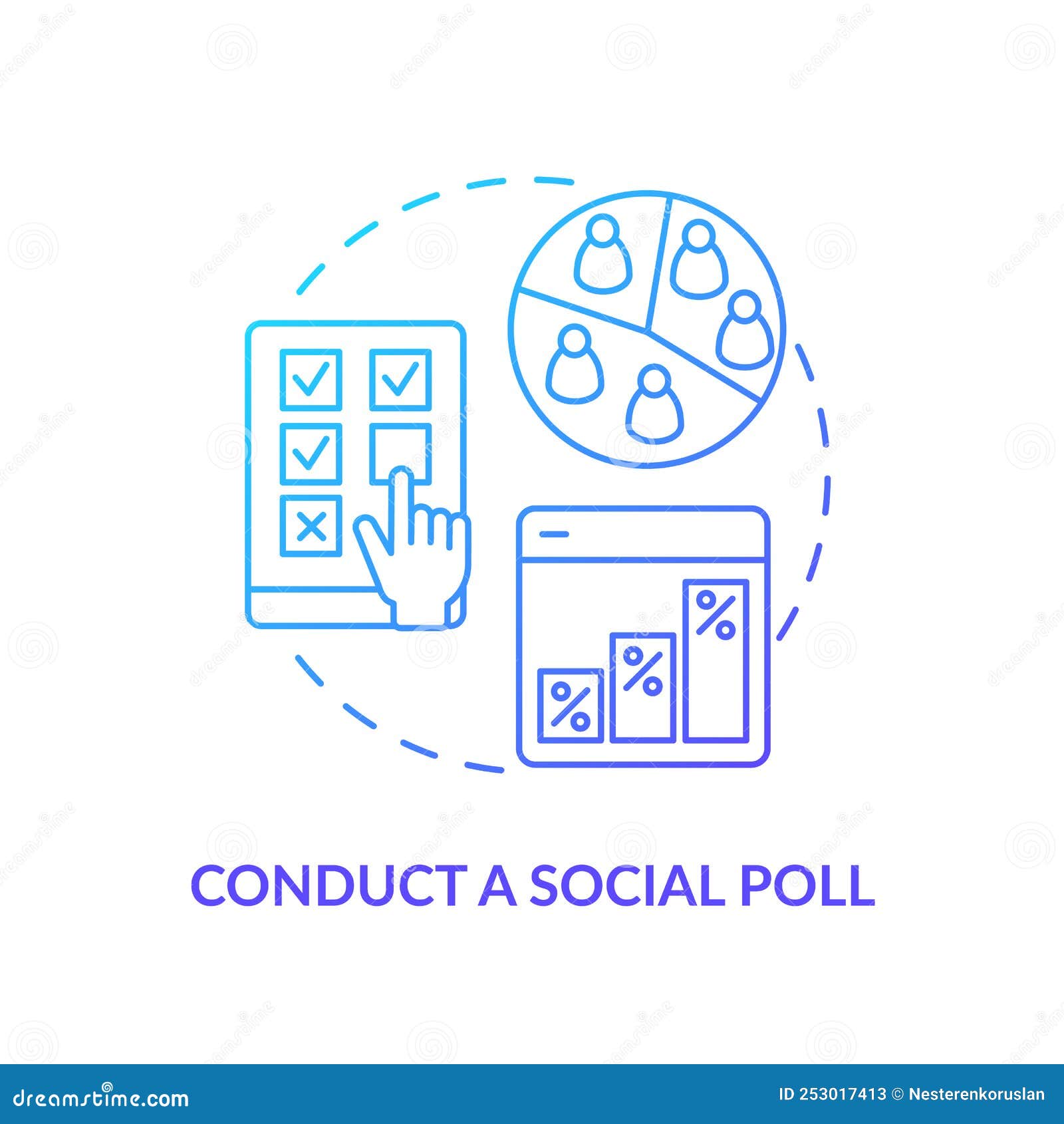 Conduct Social Experiments Concept Icon Vector Illustration