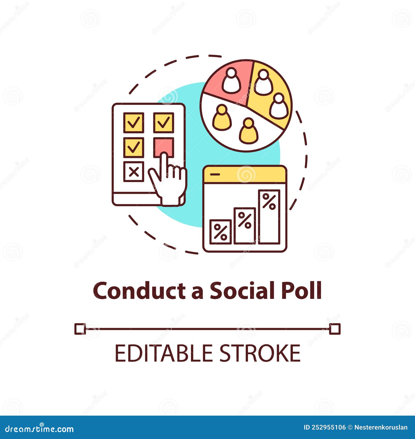 Conduct Social Experiments Concept Icon Vector Illustration ...