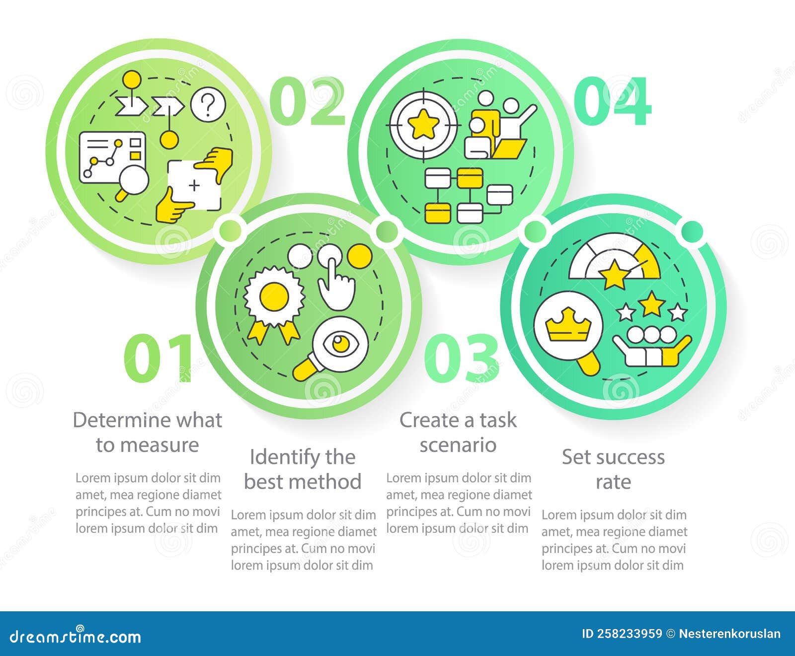 Conduct Website Usability Testing Circle Infographic Template Stock ...