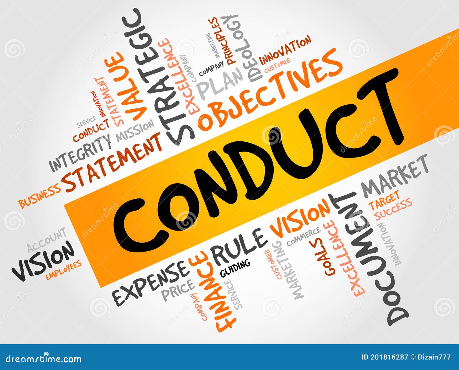 Conduct word cloud stock illustration. Illustration of principle ...