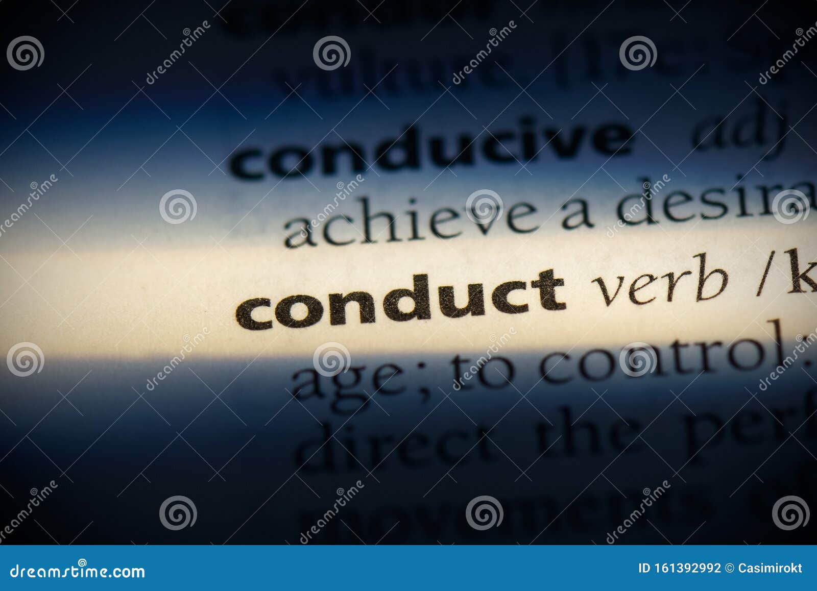 Conduct stock photo. Image of dictionary, definition - 161392992