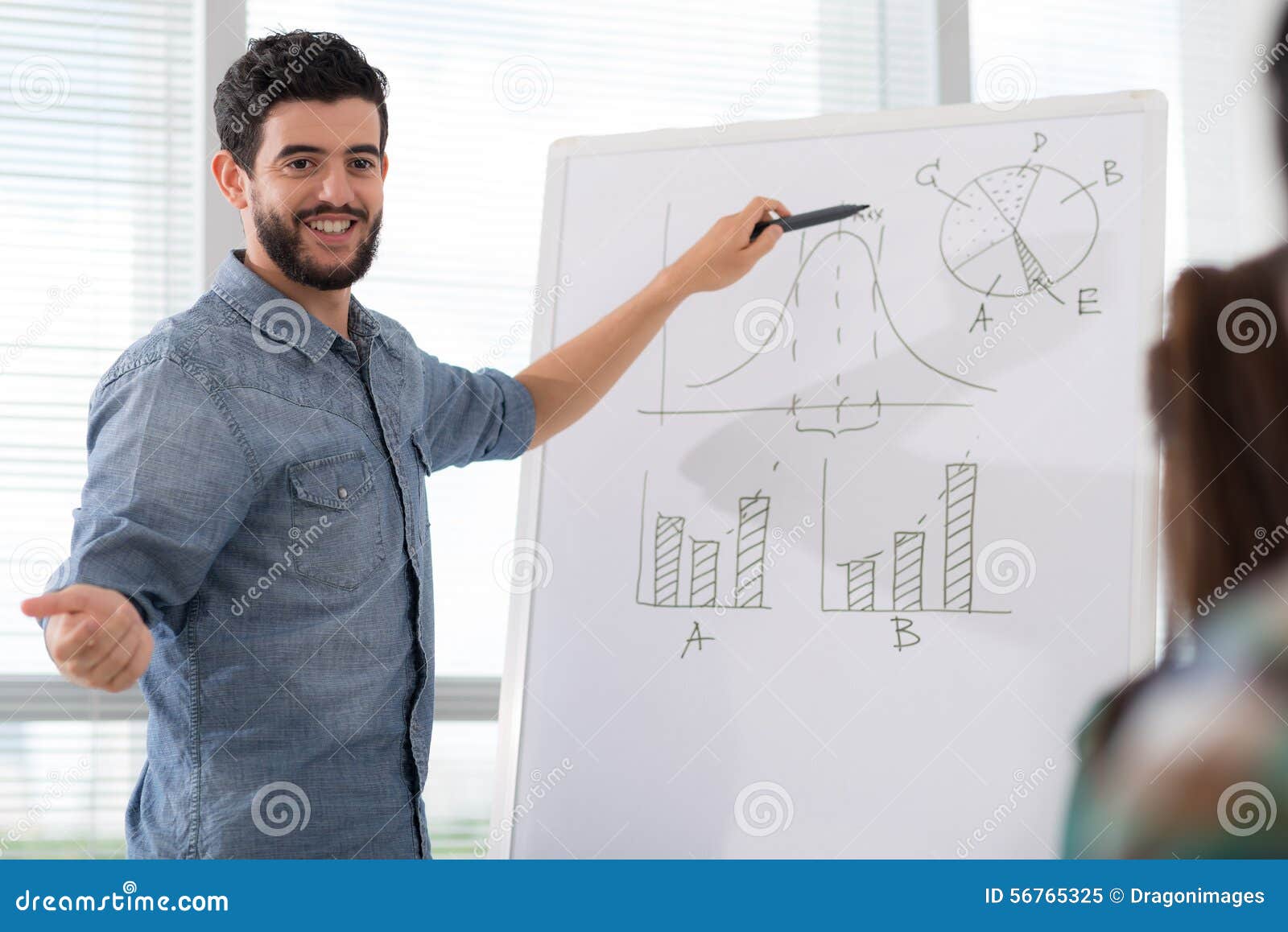 Conducting presentation stock image. Image of business - 56765325