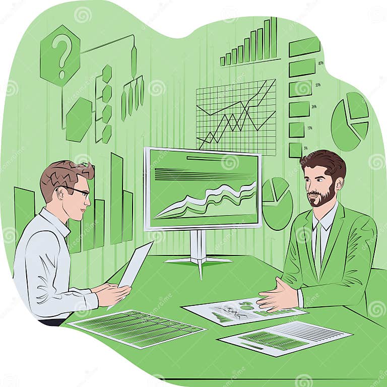 Conducting Stakeholder Interviews. Outline Stock Illustration ...