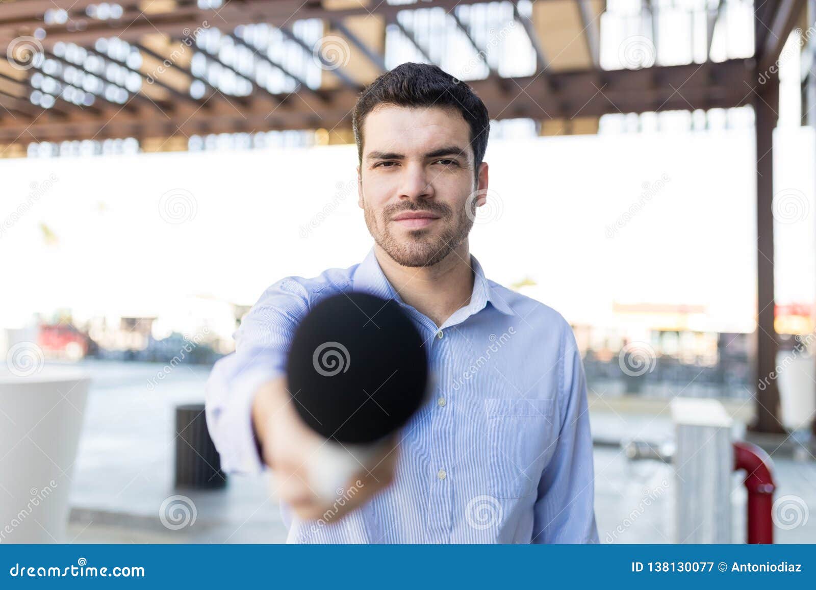 Conducting Survey Interviews Stock Image - Image of reporter, holding ...