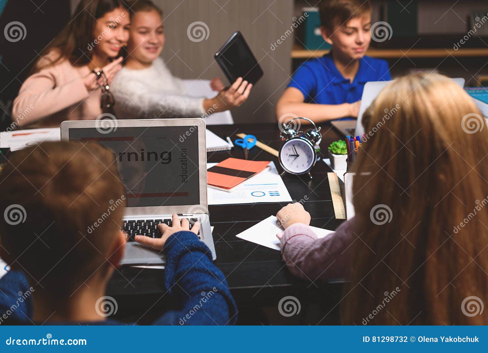 Conductive Working Situation for Learning Stock Photo - Image of laptop ...