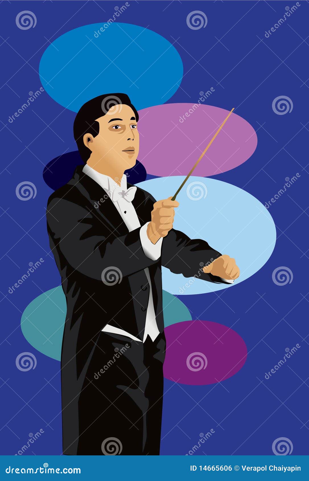 The Conductor stock illustration. Illustration of sing - 14665606