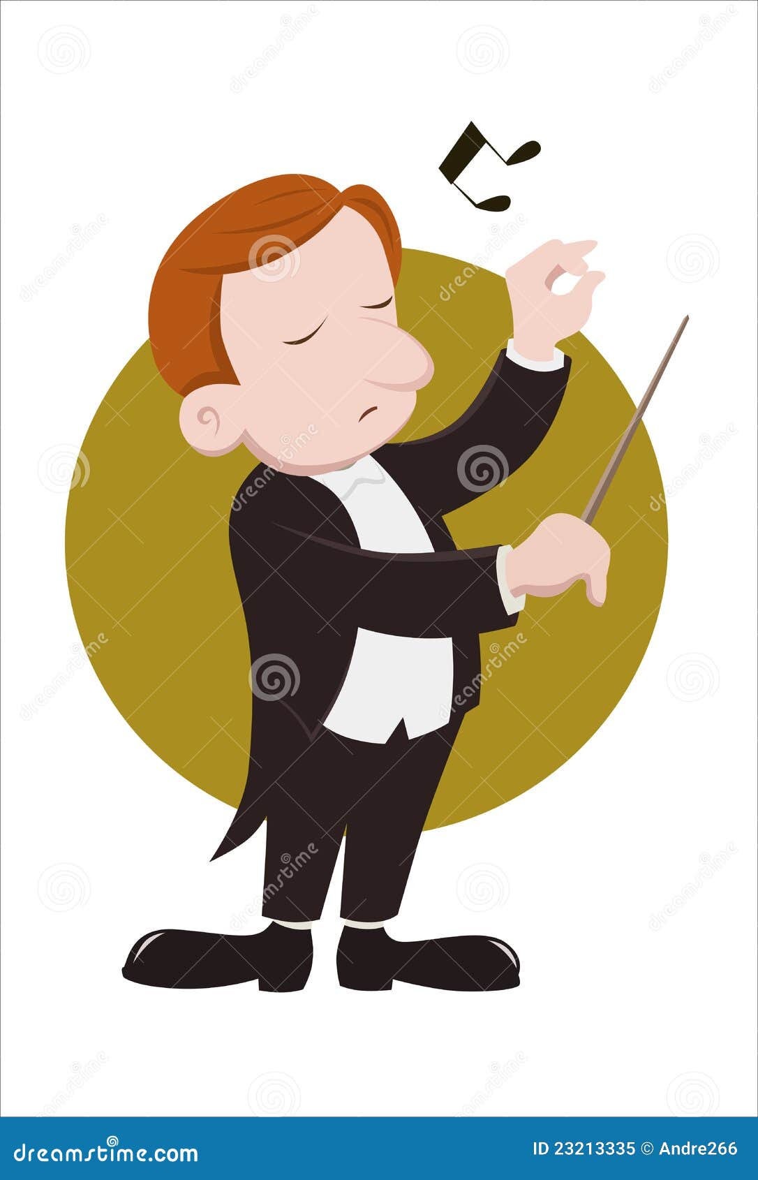 Conductor Of Classic Instrumental Symphony Orchestra Concert. People ...