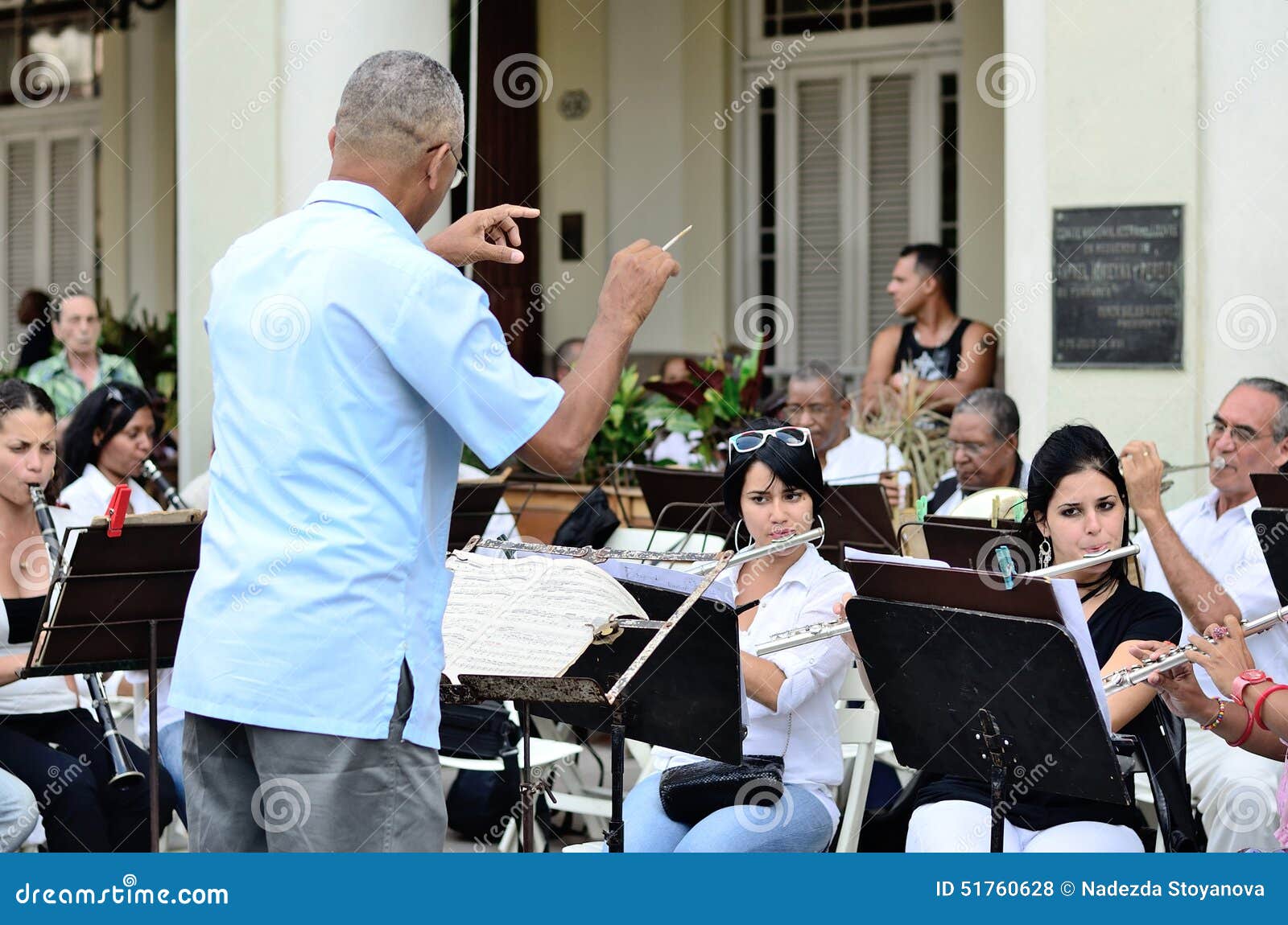 The Conductor with Brass Band in Havana Editorial Stock Photo - Image ...
