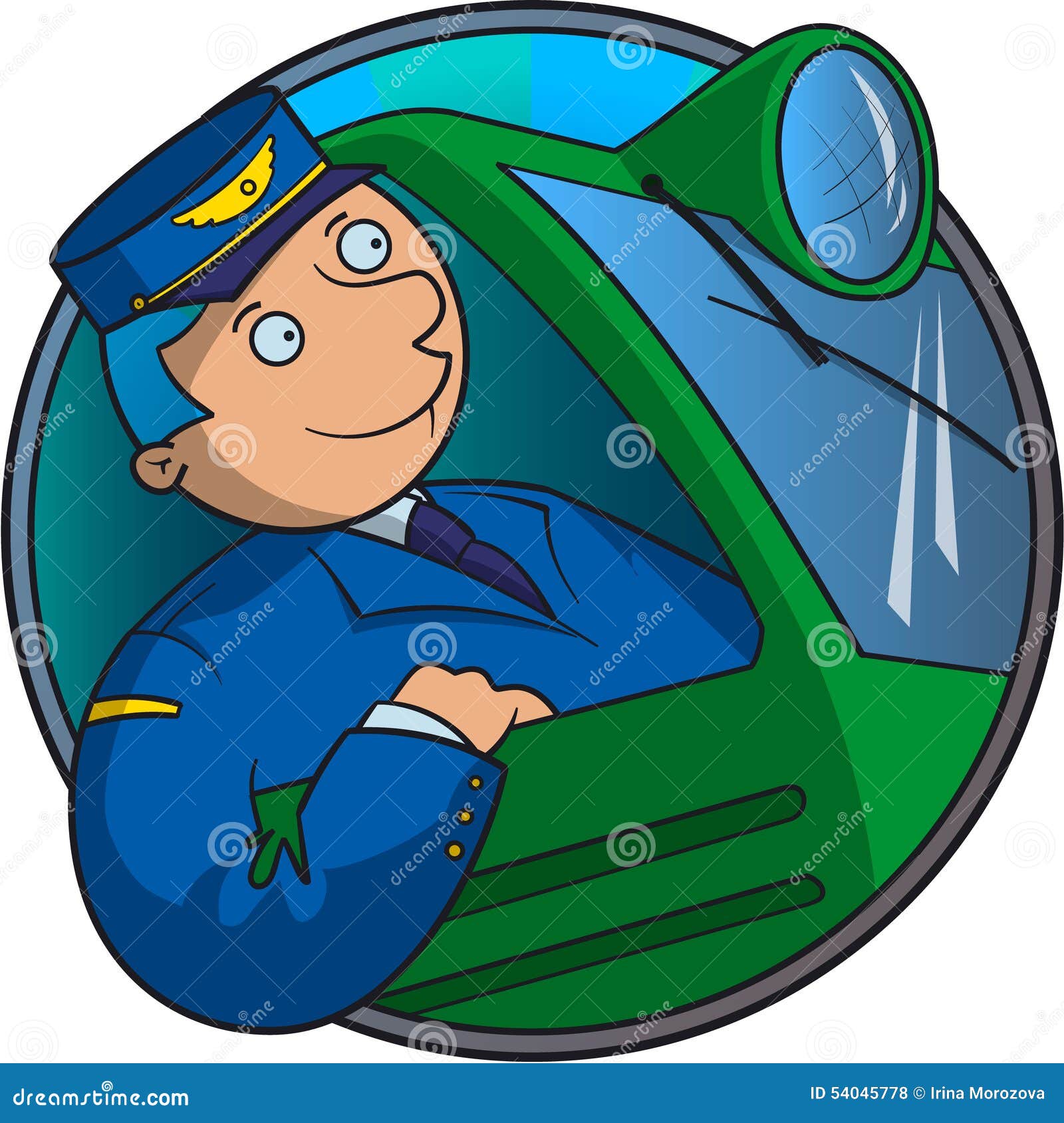 Conductor del tren ilustración del vector. Ilustración de uniforme ...