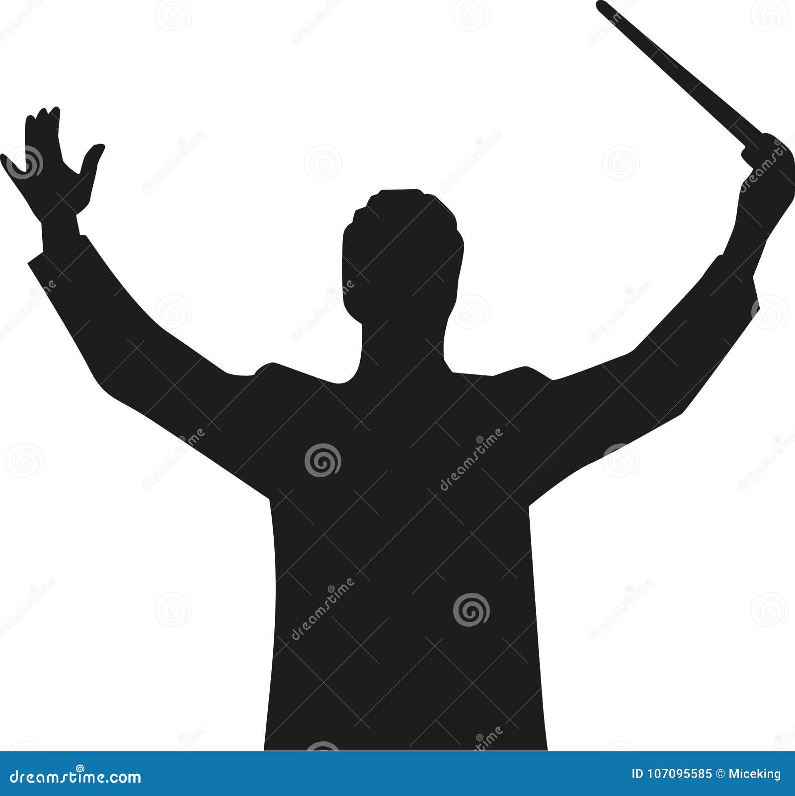 Conductor Direct an Orchestra Stock Vector - Illustration of isolated ...