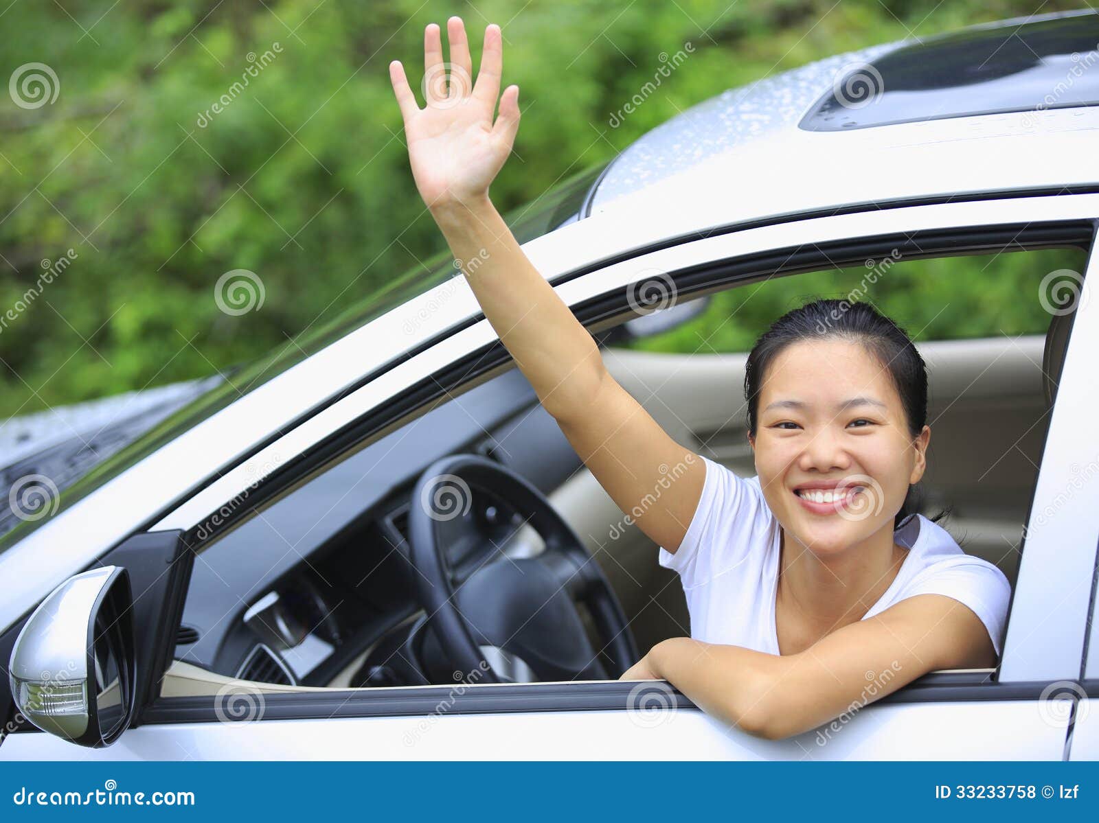 Conductor Feliz De La Mujer Foto de archivo - Imagen de exterior, feliz ...