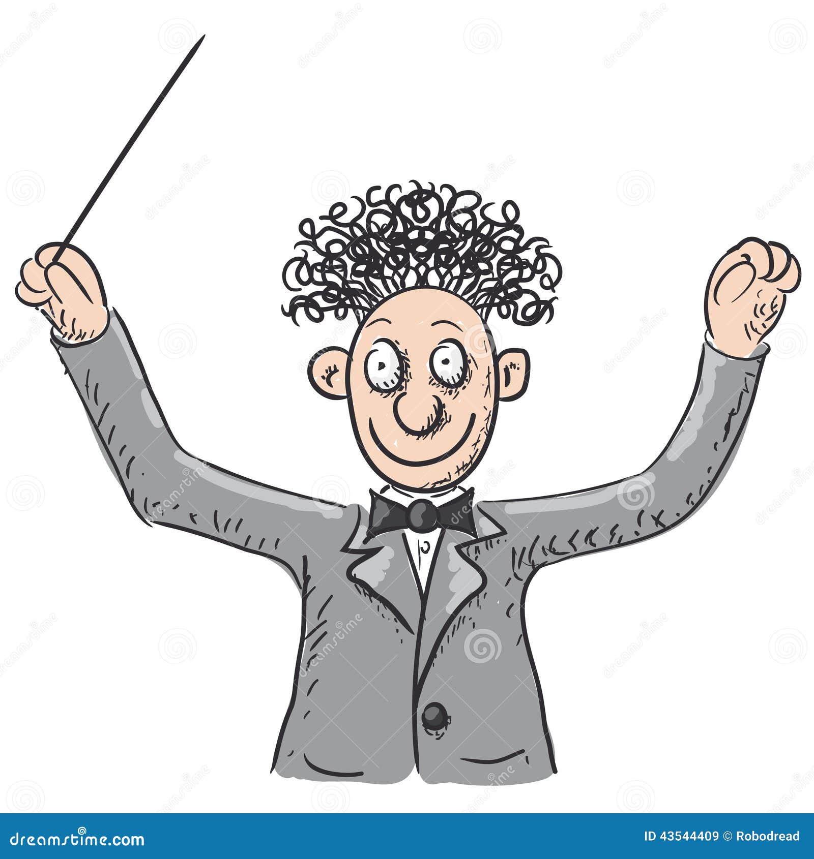 Conductor stock vector. Illustration of hair, music, male - 43544409