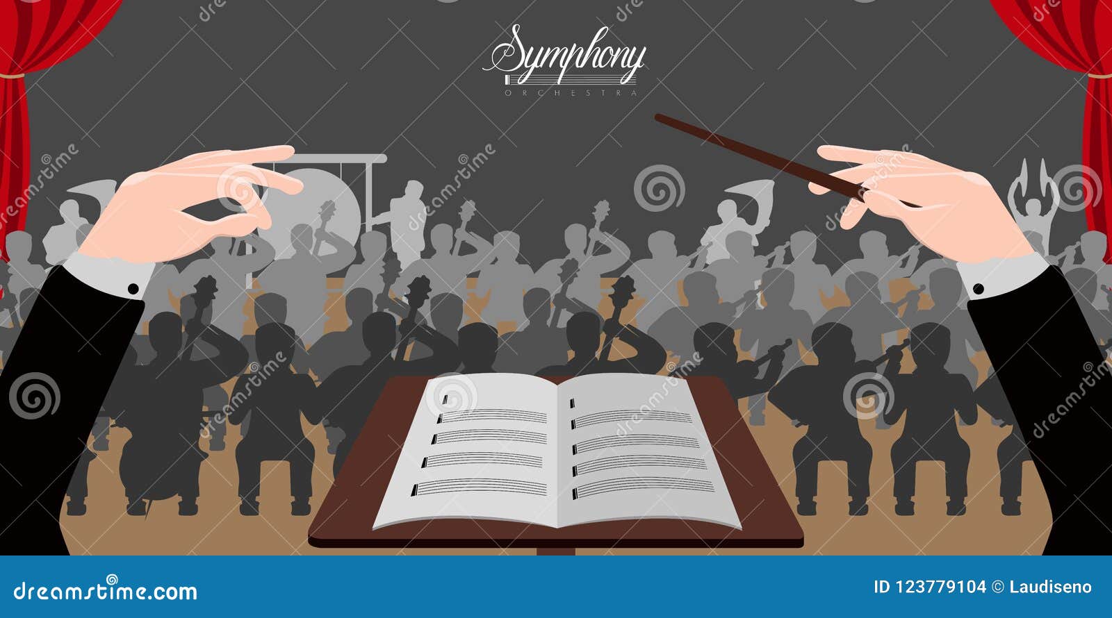 Conductor Hands Concept. Vector Illustration | CartoonDealer.com #77294662