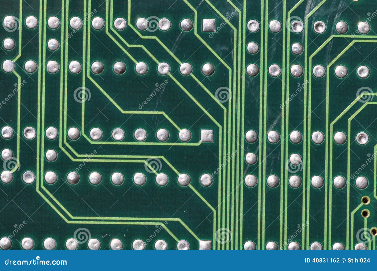 Conductor Paths on Printed Circuit Board Stock Photo - Image of ...