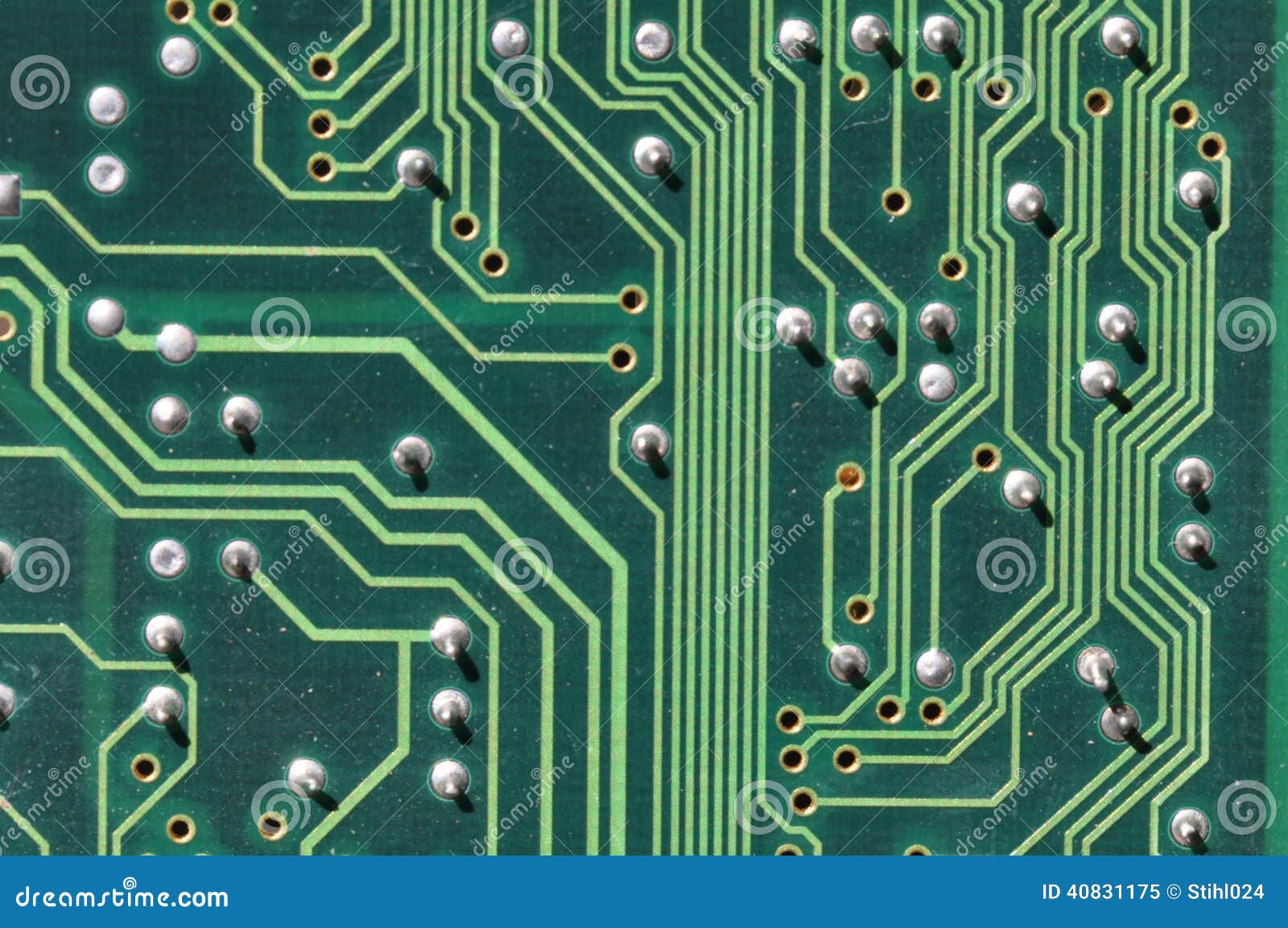 Conductor Paths on Printed Circuit Board Stock Image - Image of crash ...