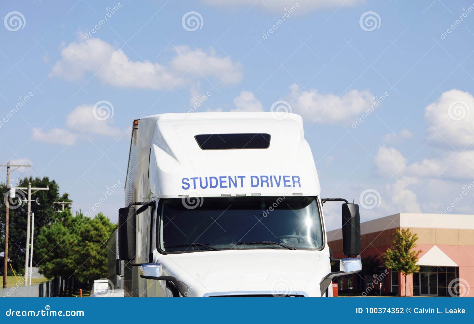 Conductor School Del Estudiante Del Tractor Remolque De CDL Foto de ...