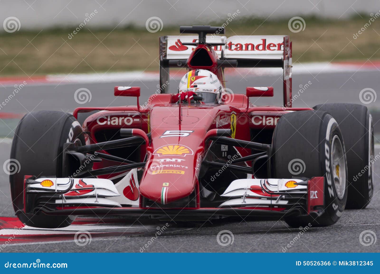 Conductor Sebastian Vettel Team Ferrari Foto editorial - Imagen de ...