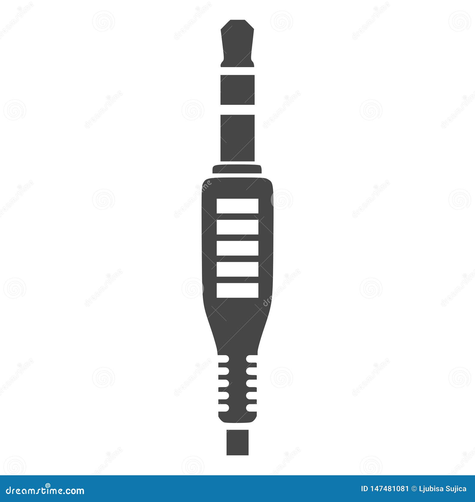 Audio Jack Plug Icon - Illustration Ilustração do Vetor - Ilustração de ...