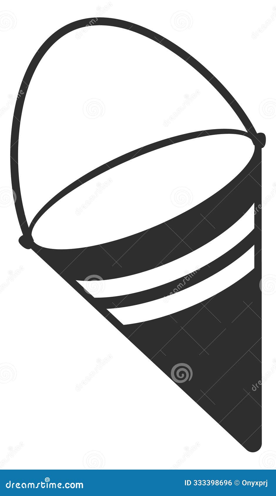 Cone Bucket Black Icon. Fire Protection Tool Stock Illustration ...
