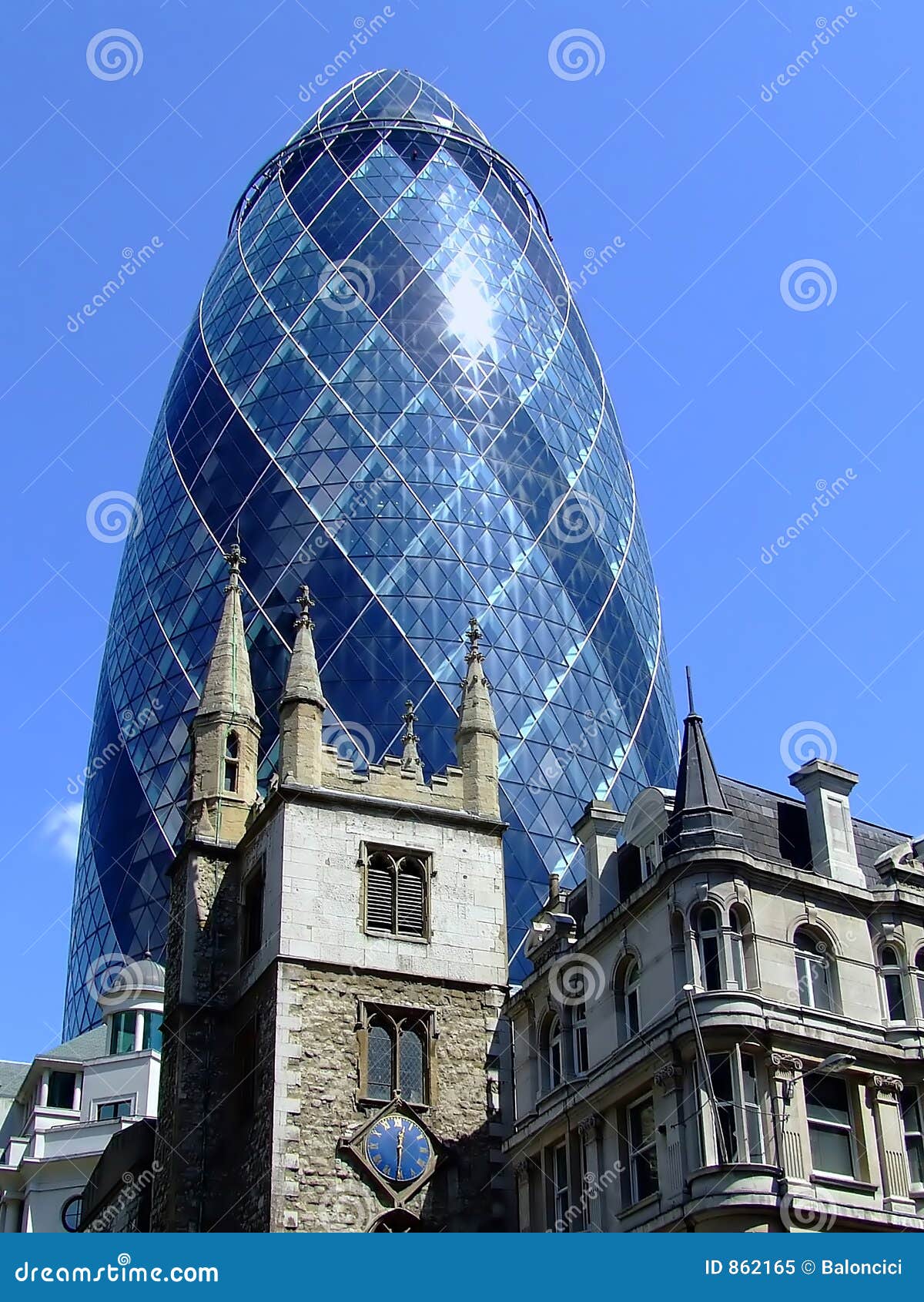 Cone Building Behind Church Stock Image - Image of skyscraper, building ...