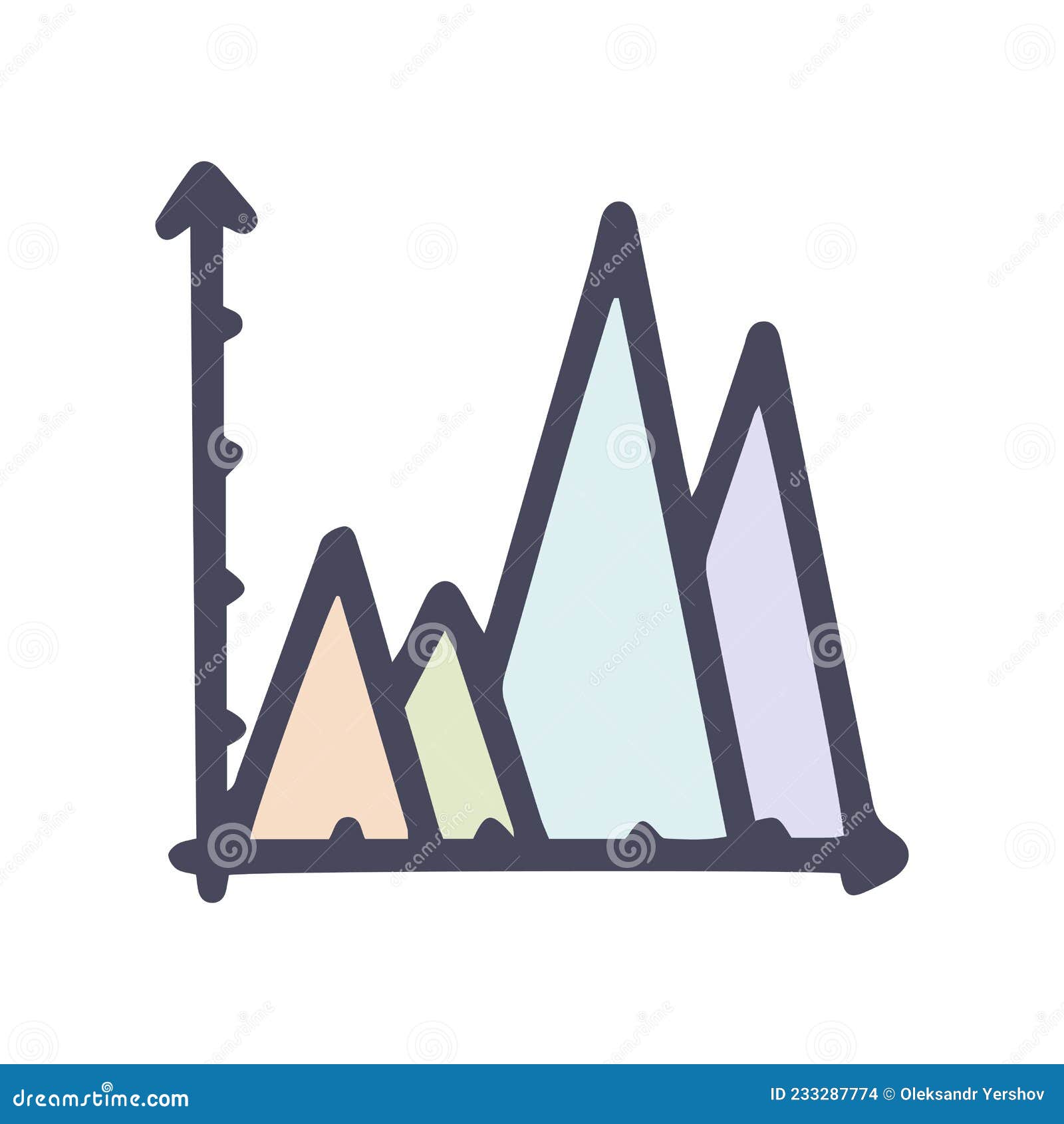 3D Cone Chart, Graph. Infographic Element. Cartoon Vector ...