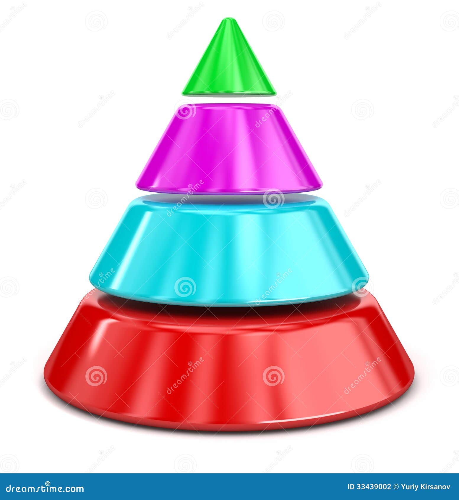 3D Cone Chart, Graph. Infographic Element. Cartoon Vector ...