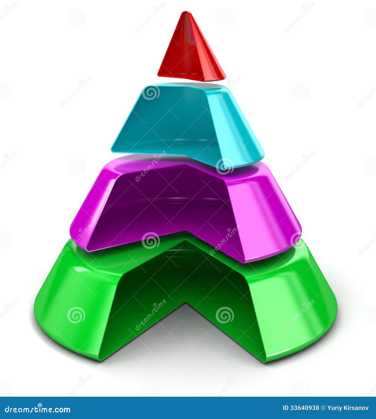 3D Cone Chart, Graph. Infographic Element. Cartoon Vector ...