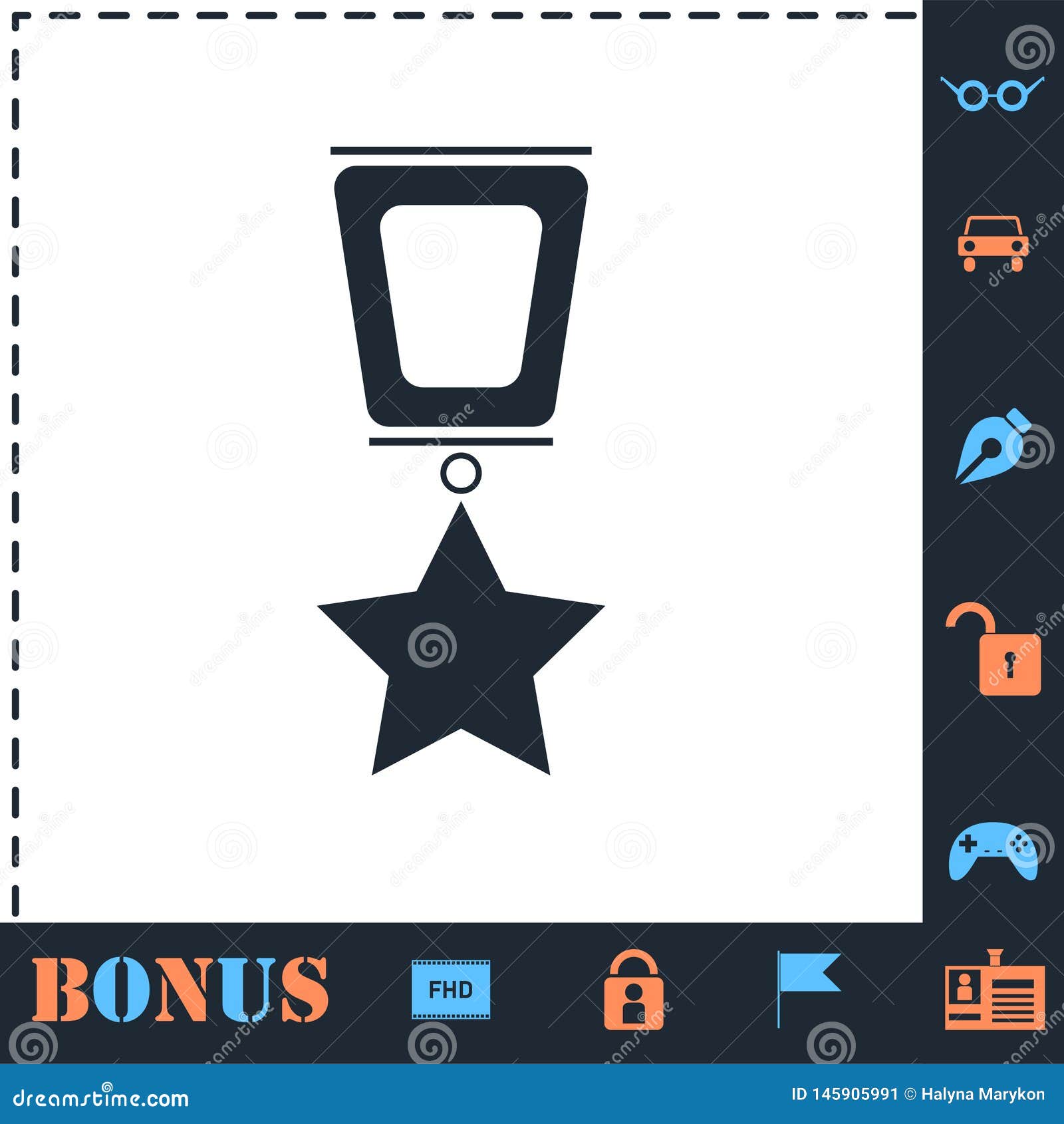 ?cone da concess?o liso ilustração do vetor. Ilustração de preto ...