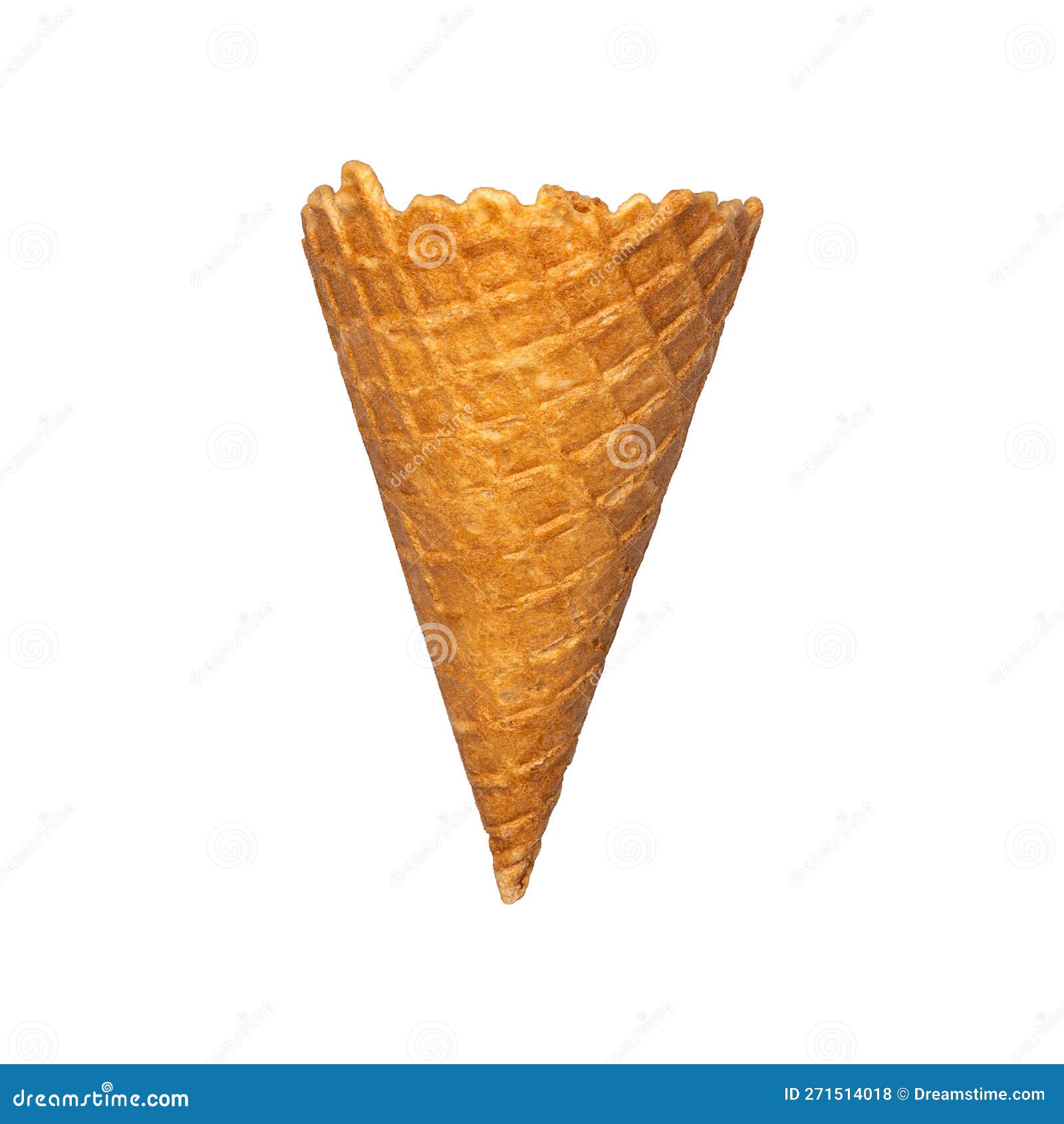 Cone De Sorvete Isolado Em Fundo Branco. Comida Foto de Stock - Imagem de corneta, cone: 271514018