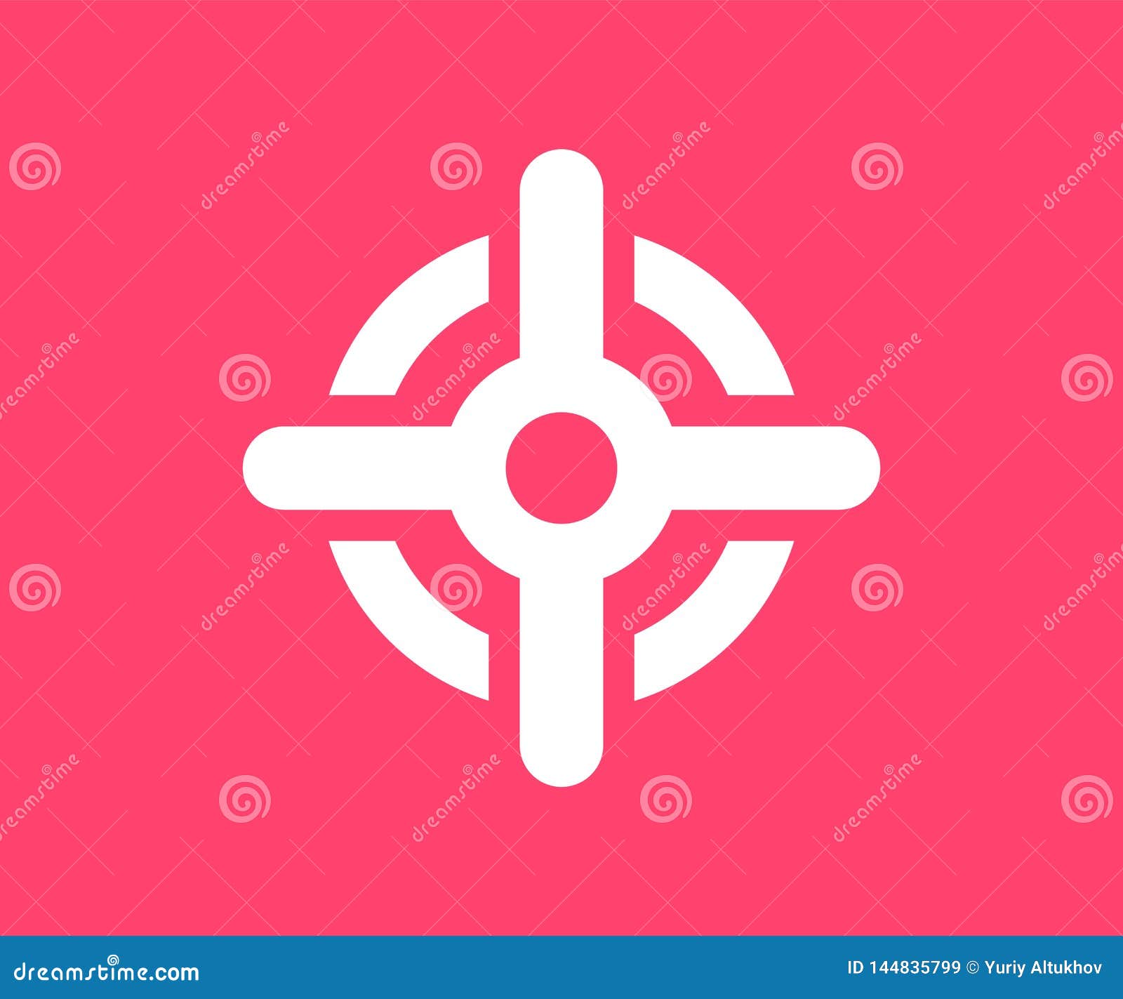 Target Aim Icon. Vector Illustration in Flat Style Ilustração do Vetor ...