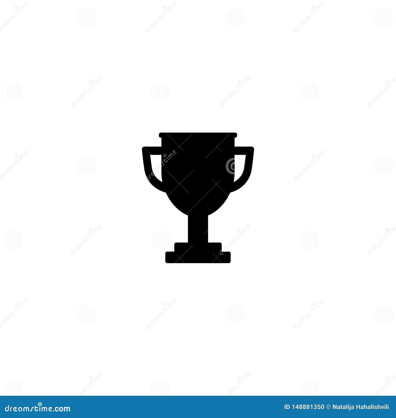 ?cone Do Trof?u No Fundo Branco Ilustração do Vetor - Ilustração de ...