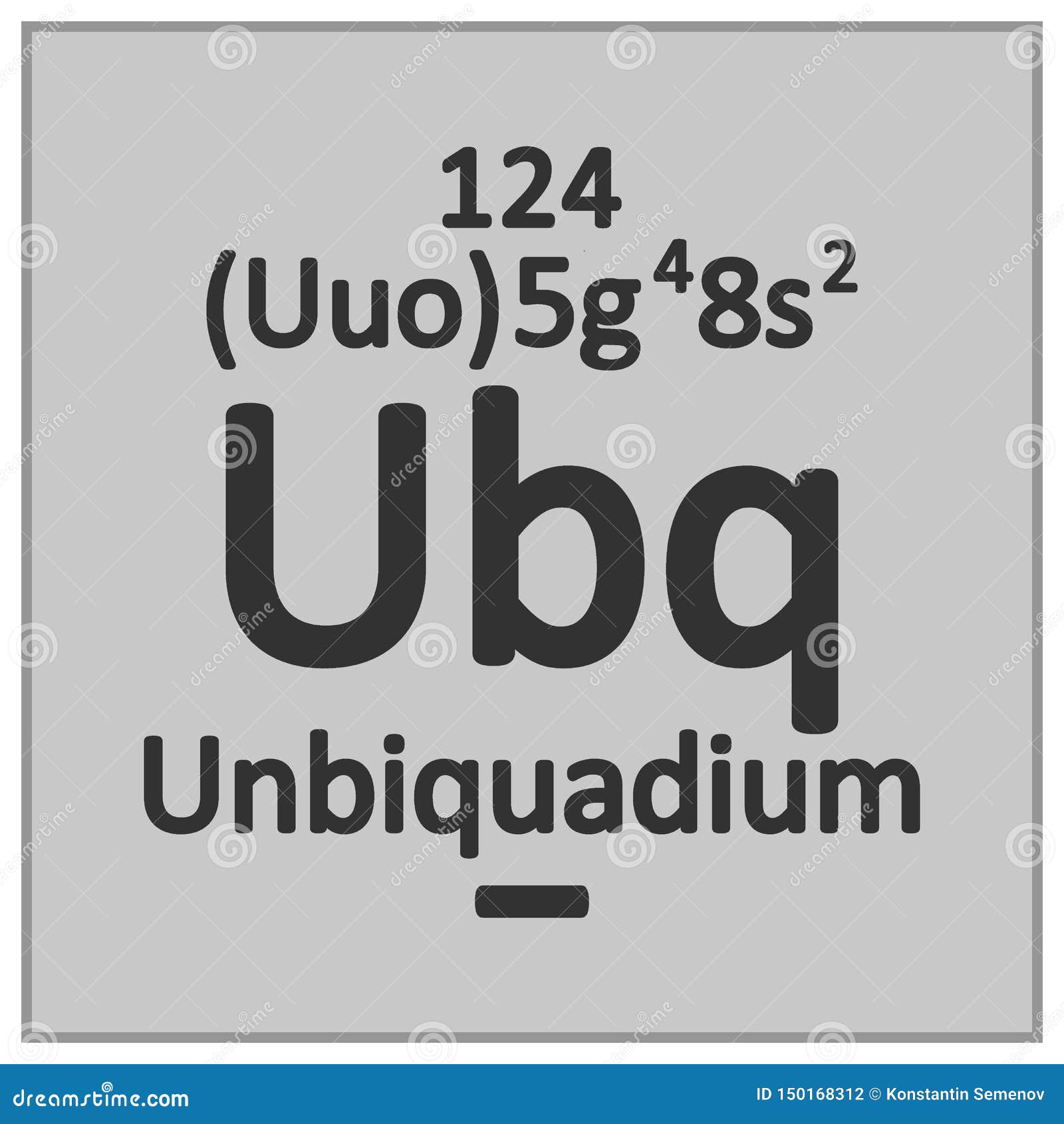 ?cone Do Unbiquadium Do Elemento De Tabela Peri?dica Ilustração Stock ...