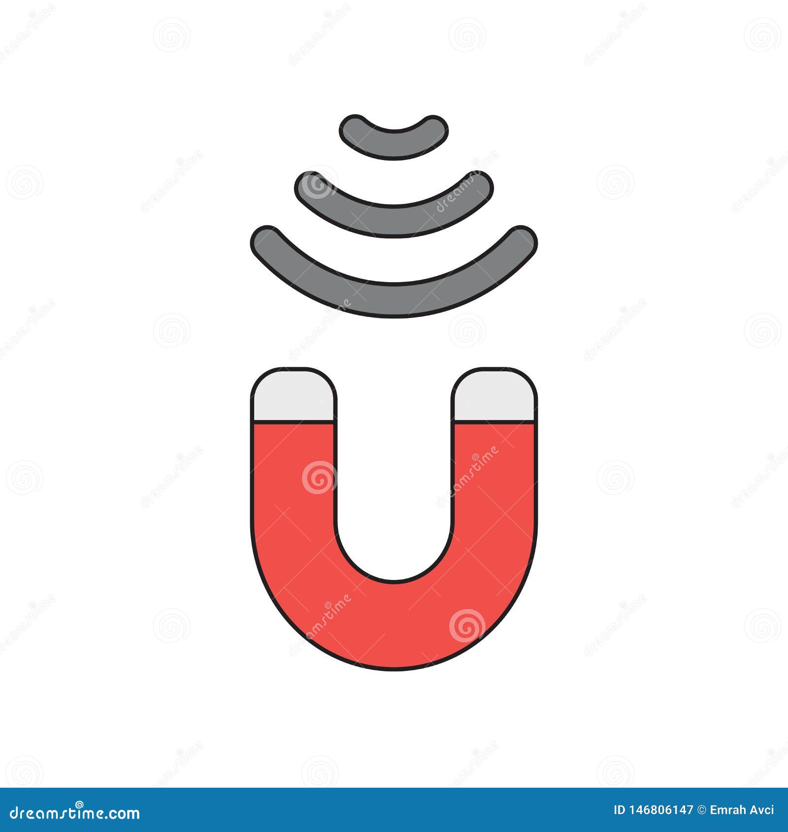 Vector Icon of Magnet Attracting Ilustração do Vetor - Ilustração de ...