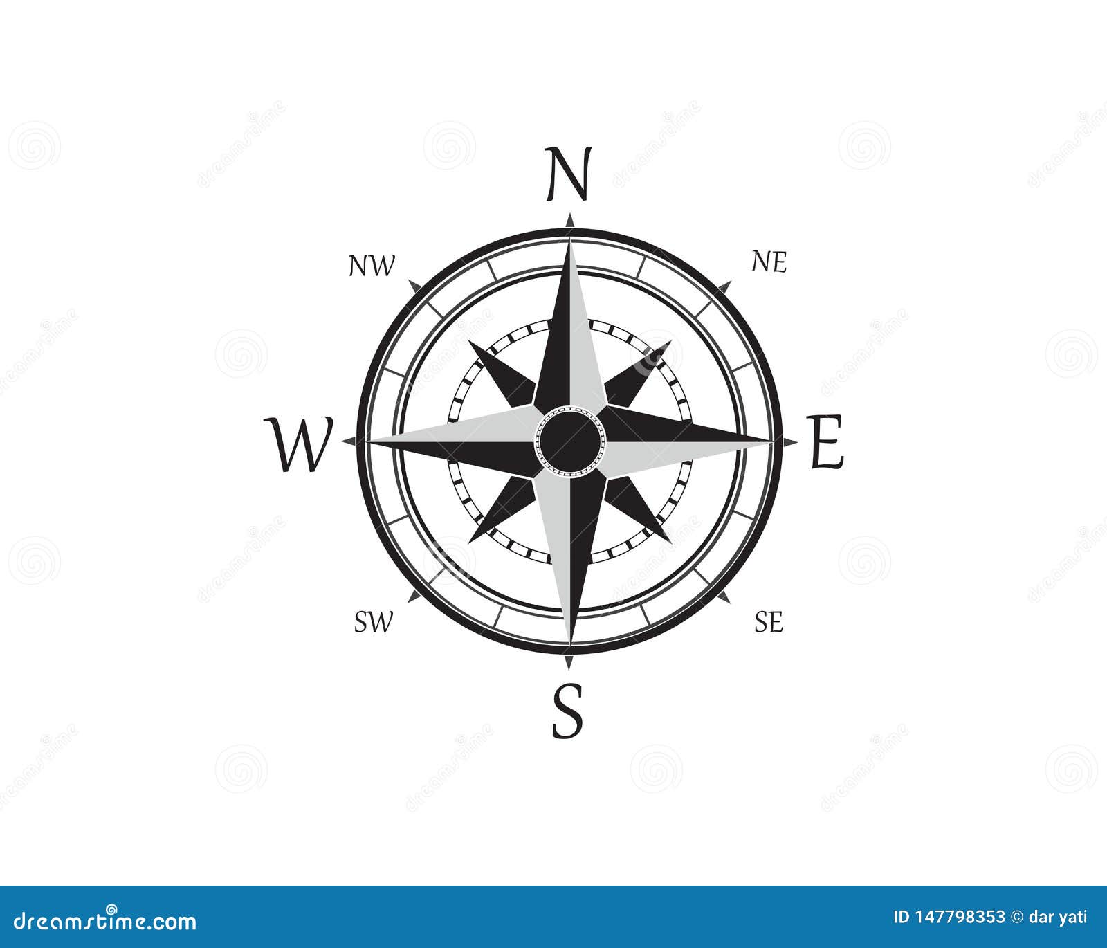 ?cone Do Vetor De Logo Template Do Compasso Imagem de Stock - Imagem de ...