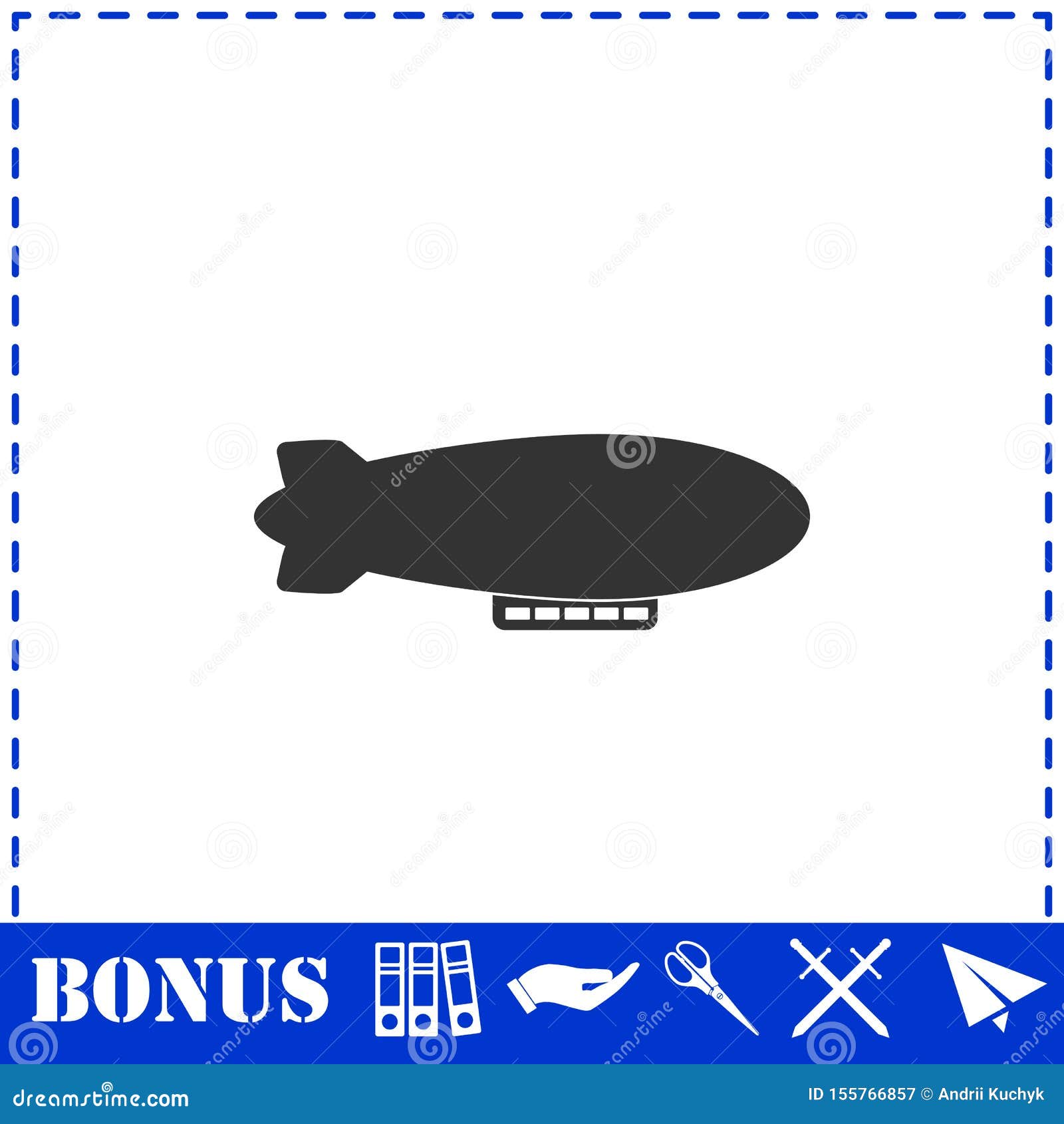 ?cone Do Zepelim Do Dirig?vel Horizontalmente Ilustração do Vetor ...