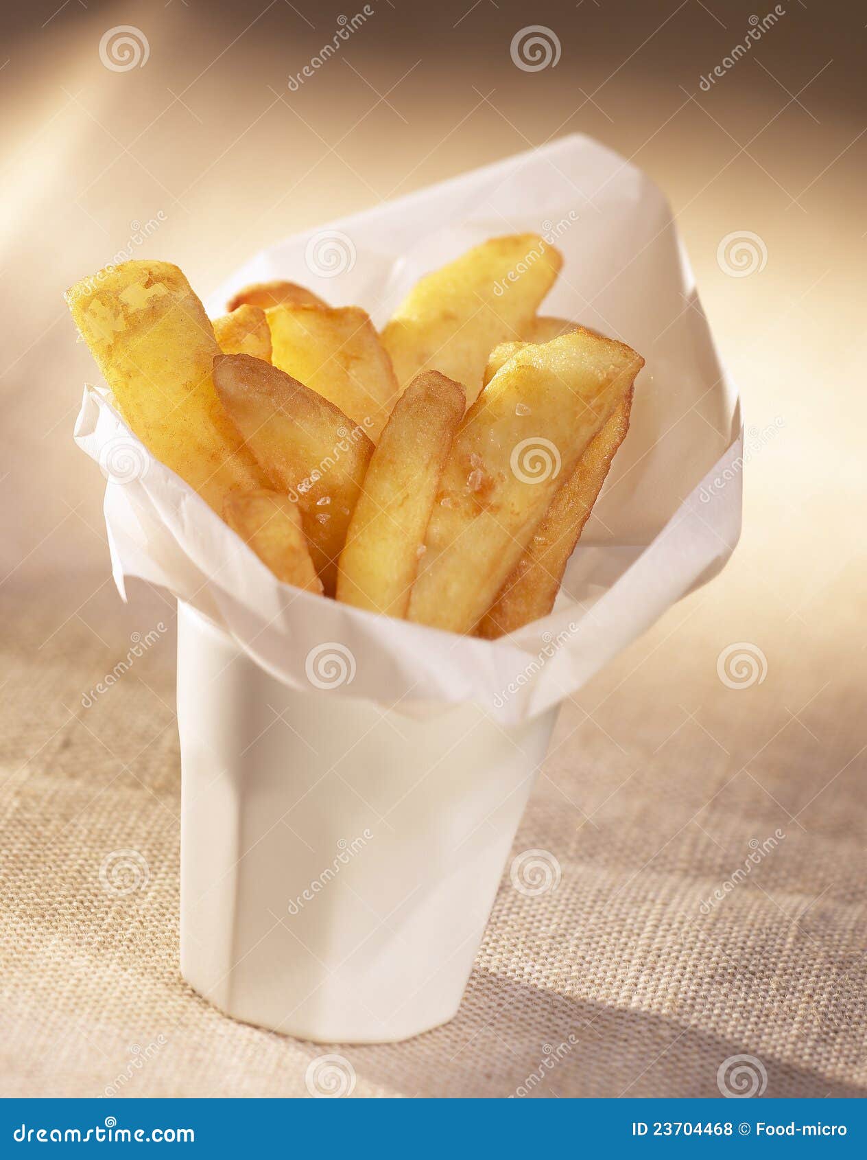 Cone of French fries stock photo. Image of prepared, classical - 23704468